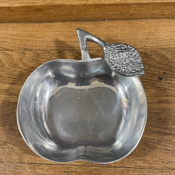 Pier 1 | Accents | Pier Imports Metal Apple Dish Bowl Pier One Silver ...